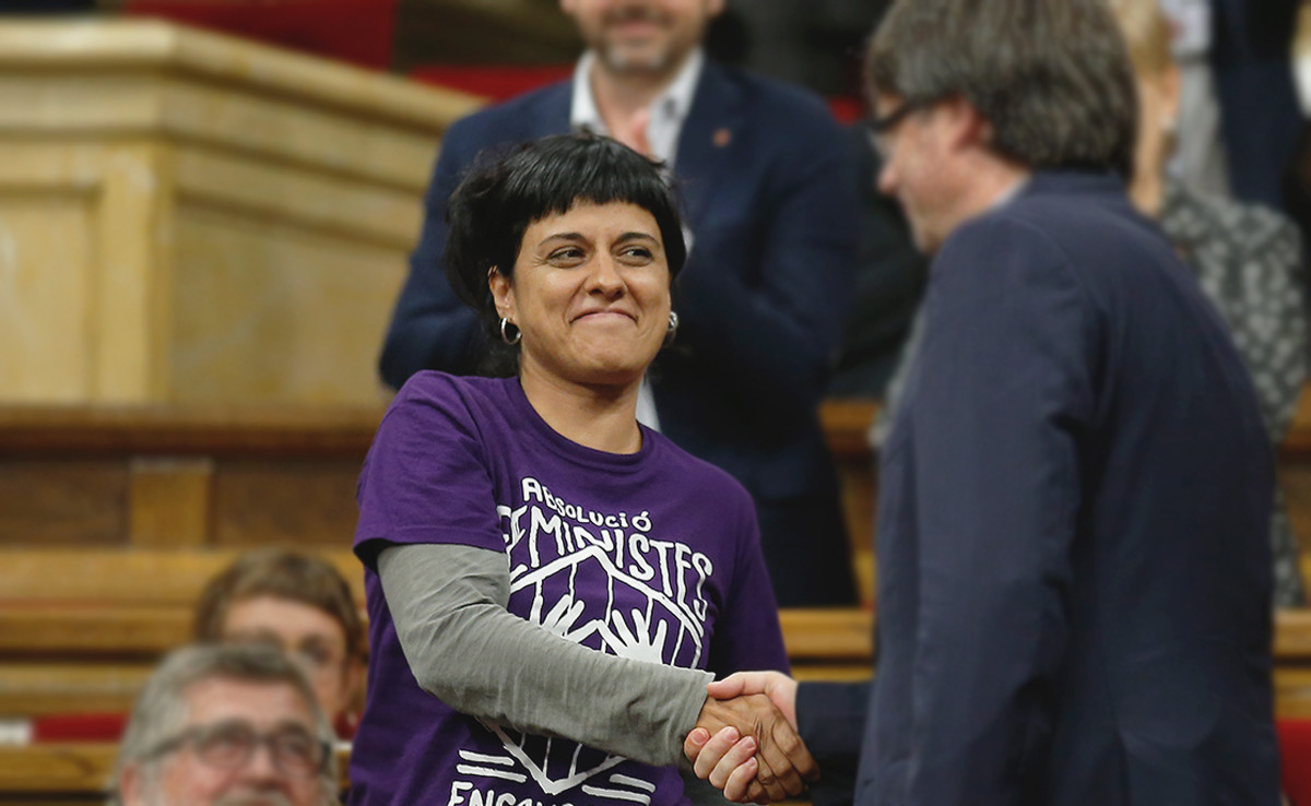 La exdiputada de la CUP Anna Gabriel, se entrega en el Supremo