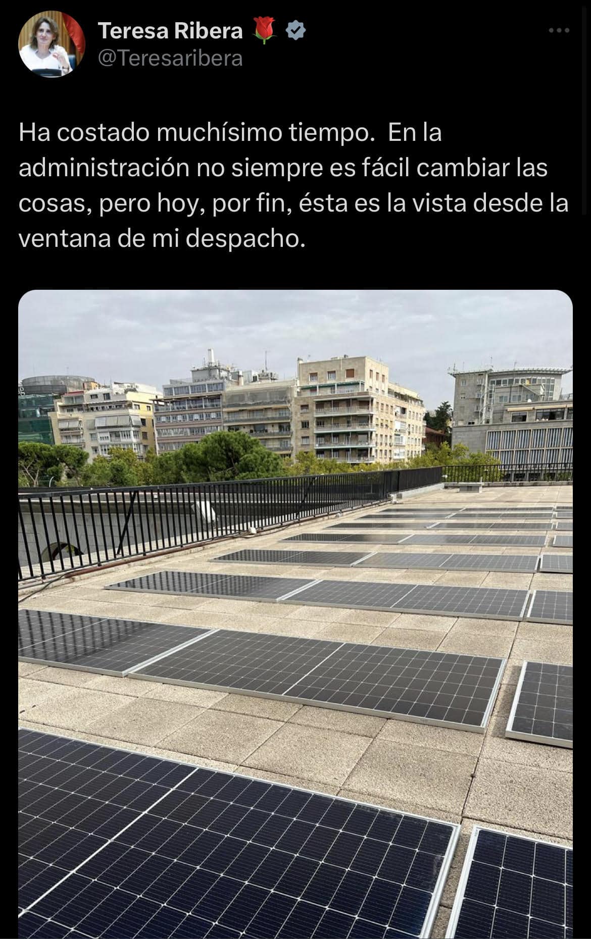 La ministra Ribera no apoyó poner placas solares en la urbanización ...