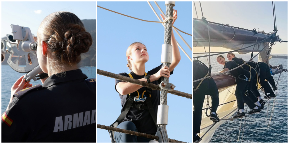Las fotos inéditas de Leonor en Elcano: difíciles maniobras y la ...