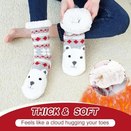 Calcetines antideslizantes de invierno para tener los pies calentitos