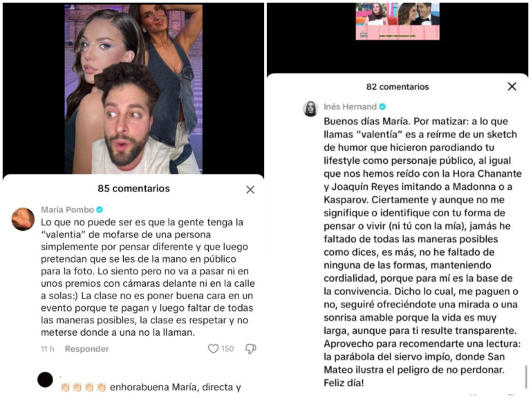 María Pombo carga contra Inés Hernand: «No estáis acostumbrados a que ...