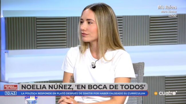 Lo que peor lleva Noelia Núñez de su polémica dimisión por falsear su currículum