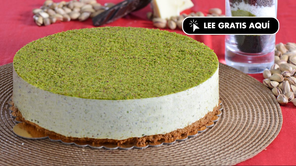 'Cheesecake' de pistacho: sin horno y fácil de hacer