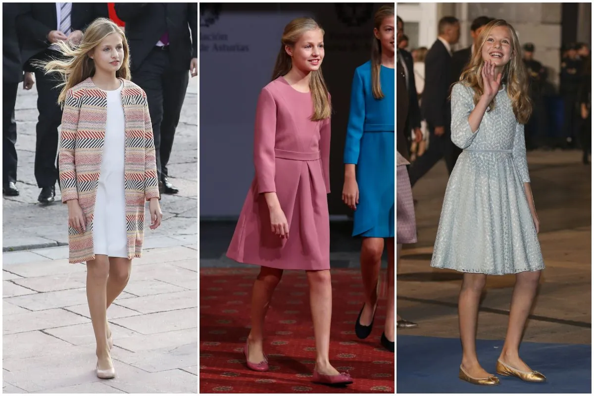 Todos los 'looks' de la princesa Leonor en los premios Princesa de Asturias: de niña a 'royal'