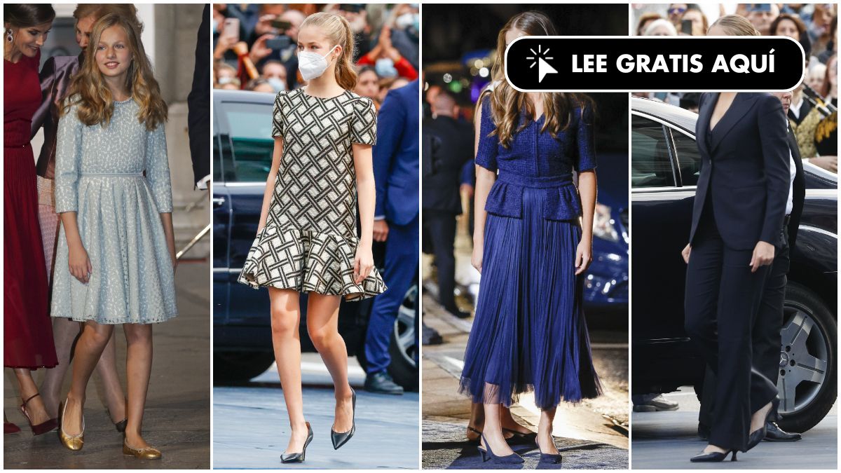 Todos los 'looks' de la princesa Leonor en los premios Princesa de Asturias: de niña a 'royal'