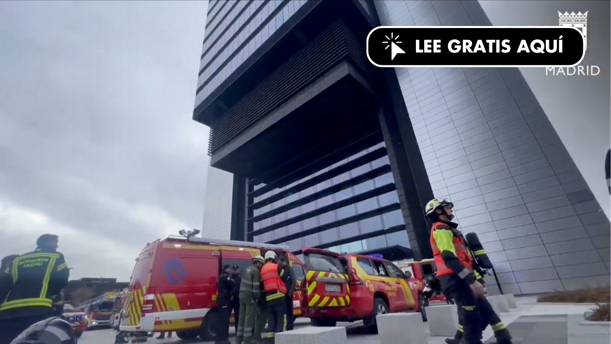 Desalojan la torre Foster de Madrid por un incendio en un transformador ...