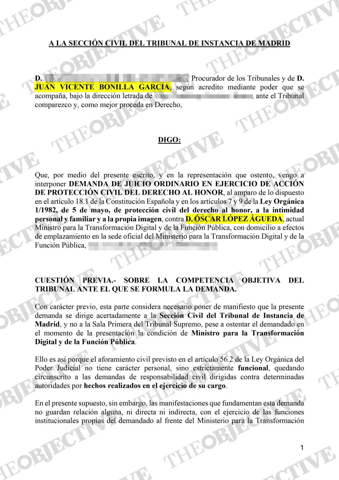 El capitán Bonilla demanda al ministro Óscar López por difundir el bulo ...